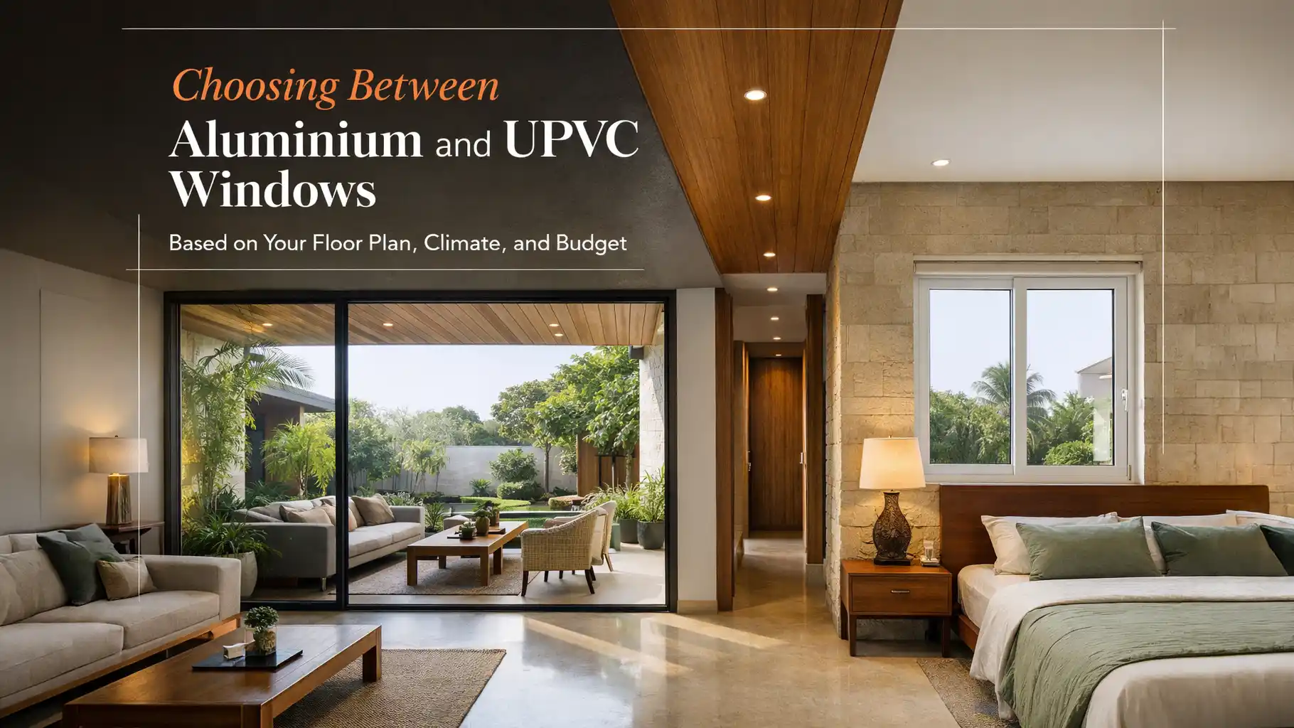 uPVC vs Aluminium Windows India Based on Budget & Climate